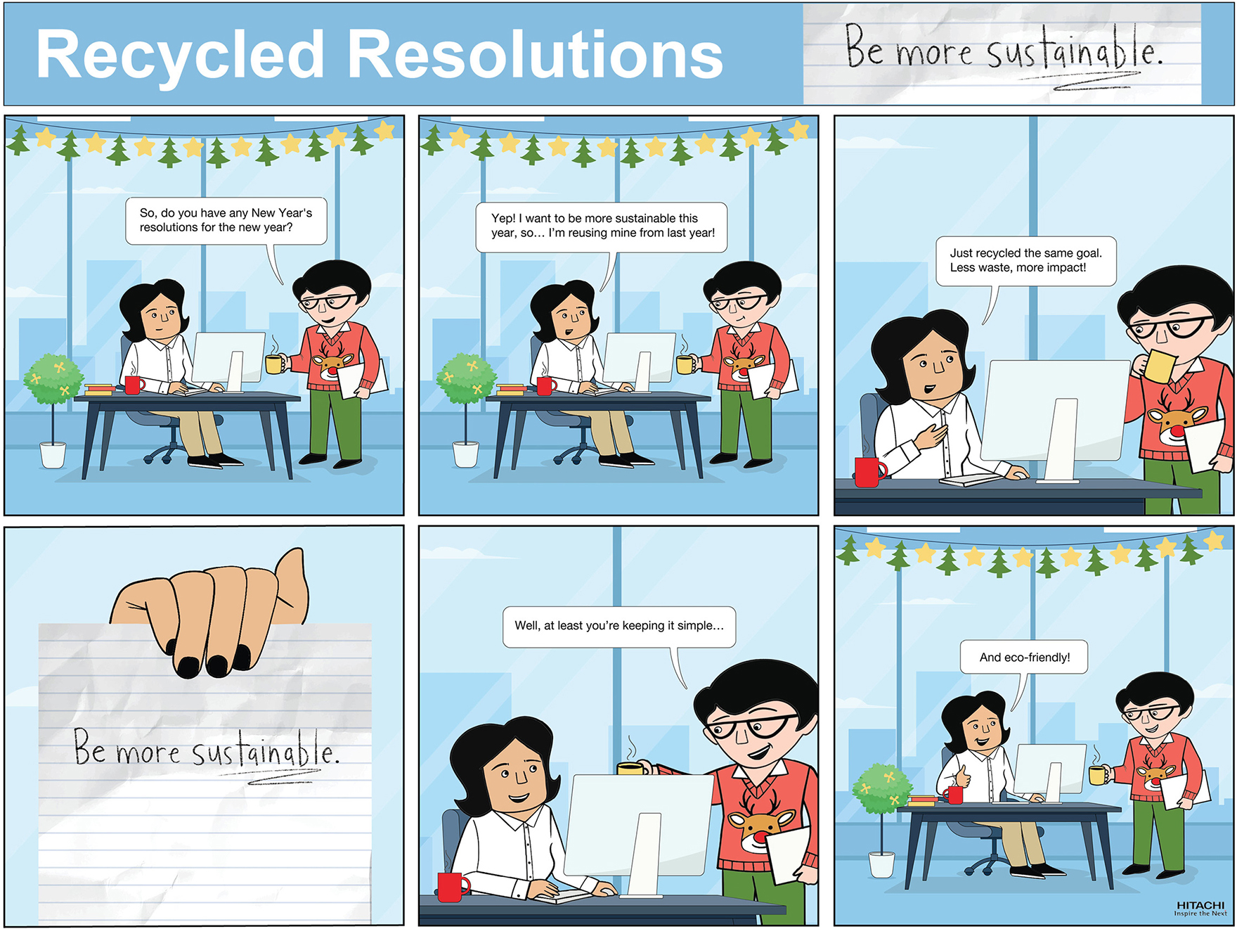 Business Comic Strips | Hitachi IESA